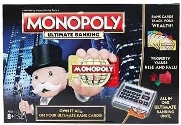 CrazyBuy Monopoly Ultimate Banking Edition Board Game for Families and ...
