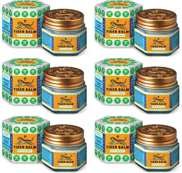 Tiger Balm White Ointment Fast Effective Relief Balm 9ml each Pack of 6 ...