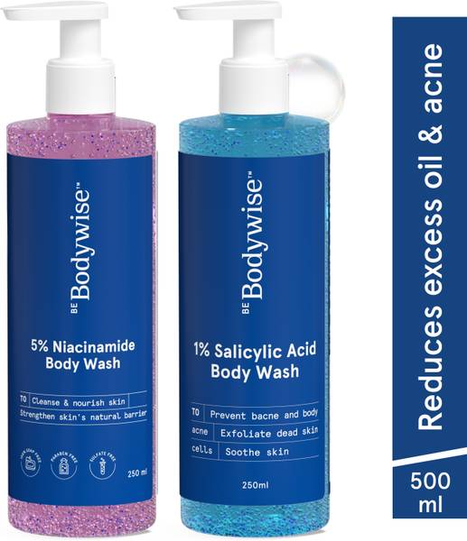 Be Bodywise 5% Niacinamide Body Wash & 1% Salicylic Acid Body Wash ...