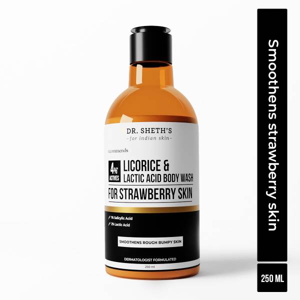 Dr. Sheth's Licorice & Lactic Acid Body Wash For Rough & Bumpy Skin ...
