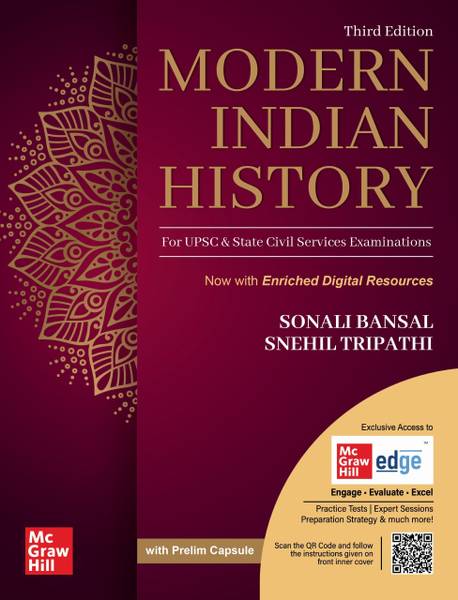 Modern Indian History (English) for UPSC CSE 2025-26 by Snehil Tripathi & Sonali Bansal | 3rd ...