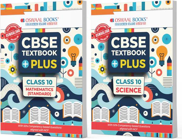 Oswaal CBSE Textbook Plus for Maths Standard & Science Class 10 (Set of ...