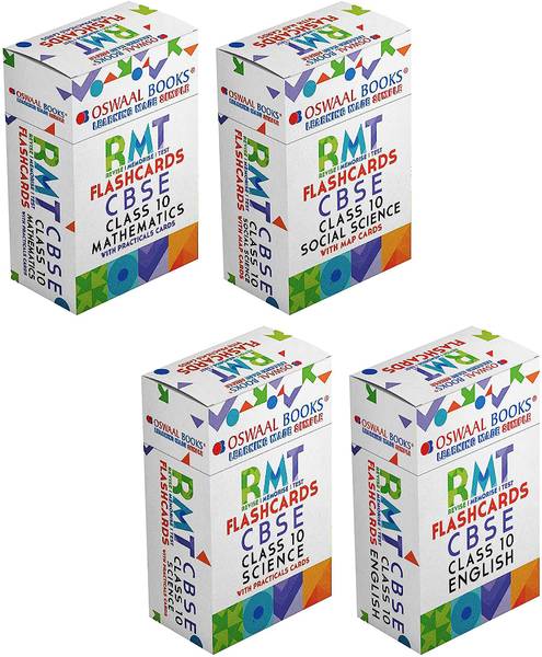 Oswaal Cbse Rmt Flashcards Class 10 Set Of 4 Flashcards English