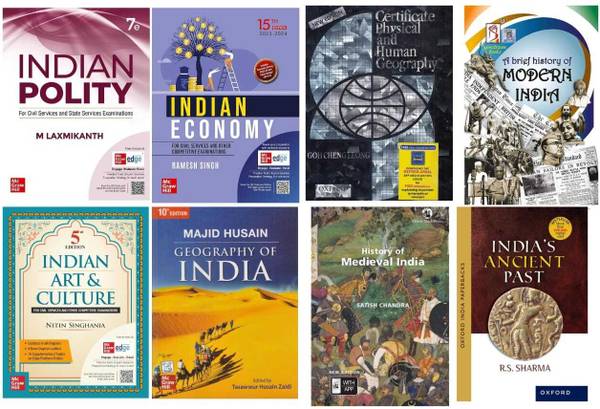 Combo of 8 Books ( Indian Polity + Indian Economy + Indian Art ...