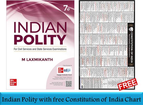 Indian Polity M Laxmikanth And The Constitution Of India Chart Free (Paperback, Laxmikanth ...