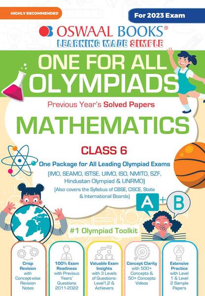 Oswaal One For All Olympiad Previous Years' Solved Papers, Class-6 ...