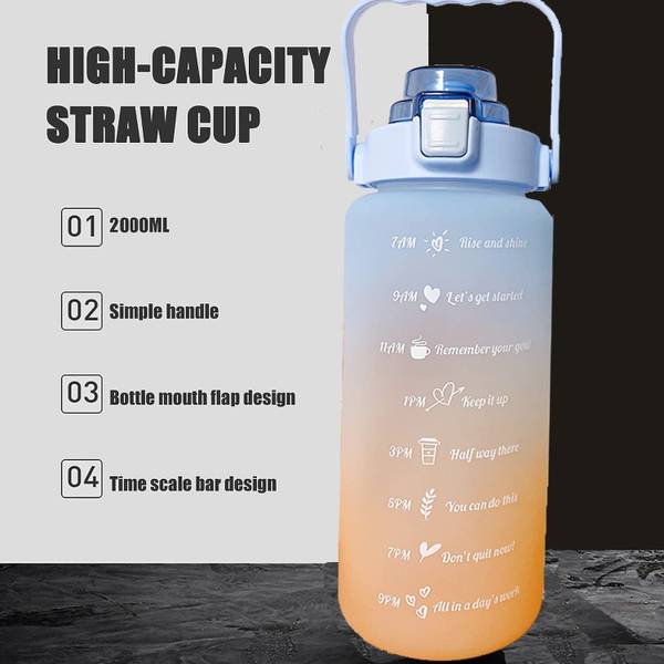 Virtuous Motivational 2 liter Water Bottle 2000 ml Bottle - Price History