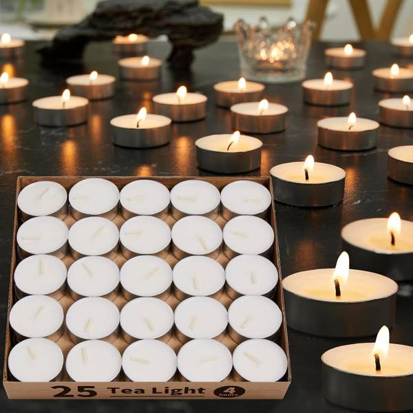 Flipkart SmartBuy 4 Hrs Burn Time, Natural Wax, Unscented White Mini ...