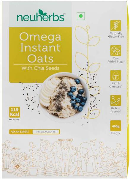 Neuherbs Omega Instant Oats With Chia Seeds For Weight Loss Ready To ...