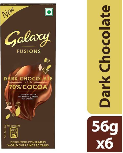 GALAXY Fusions Dark Chocolate with 70% Cocoa Bars - Price History