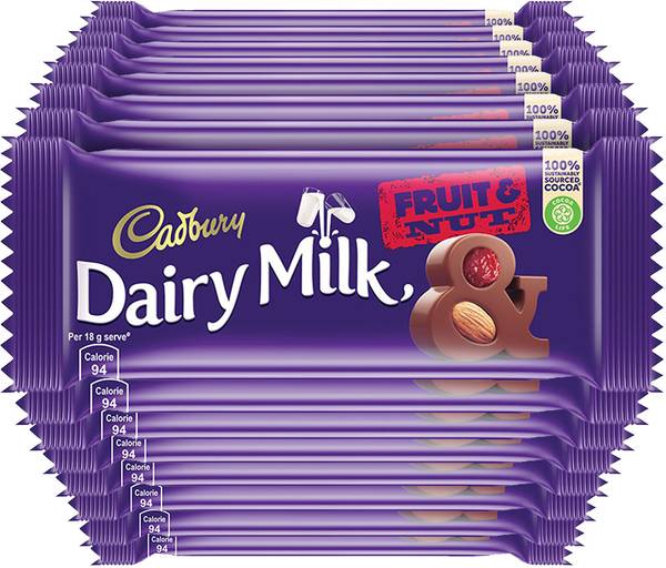 Cadbury Dairy Milk Fruit and Nut Chocolate Bars - Price History Cadbury Dairy Milk Fruit and Nut Chocolate Bars - Price History