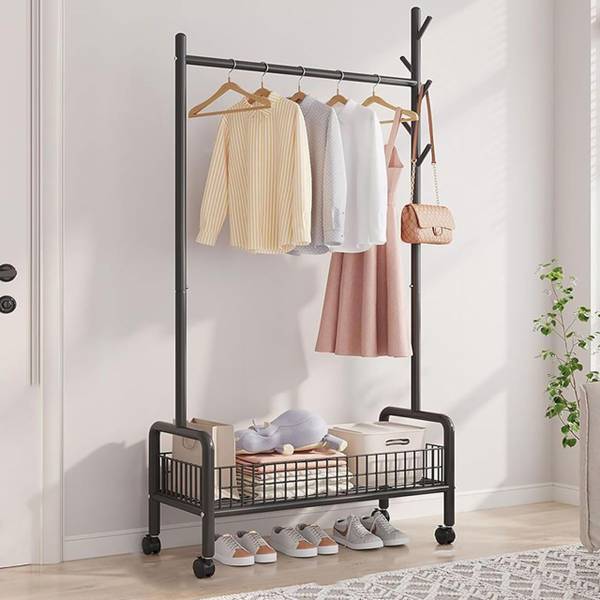 ADA Steel Floor Cloth Dryer Stand Heavy Duty Clothing Garment Rack with ...