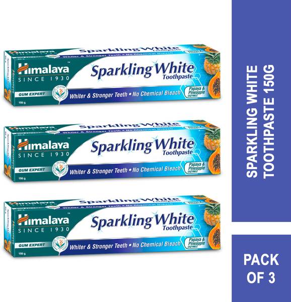 HIMALAYA SPARKLING WHITE TOOTHPASTE 150G INDIA (PO3) Toothpaste - Price ...