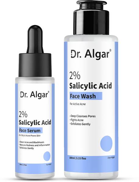 Dr. Algar Salicylic Acid Face Serum + Salicylic Acid Face Wash | Double ...