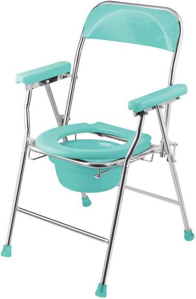 SONVI SURGICAL Stainless Steel Commode Chair Shower Chair Green Commode ...