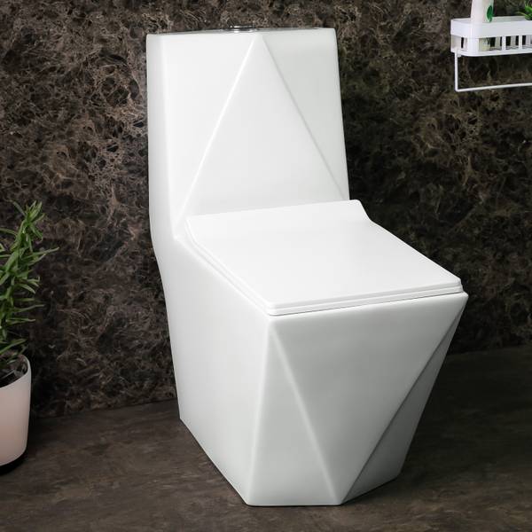 HOMEMATES Premium Western Floor Mounted One Piece Water Closet Ceramic ...