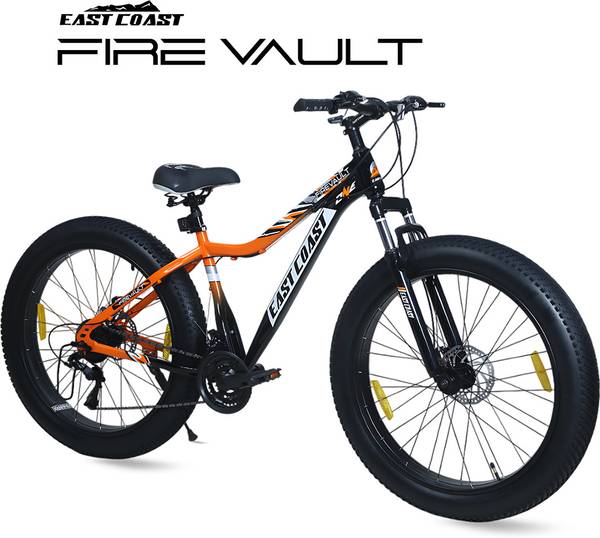 EAST COAST FIREVAULT Fat Tyre Cycle for Men with Dual Disc Brake, Front ...