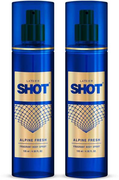 LAYER'R Shot Alpine Fresh Long Lasting Fragrance Body Spray (135 ml ... LAYER'R Shot Alpine Fresh Long Lasting Fragrance Body Spray (135 ml ...