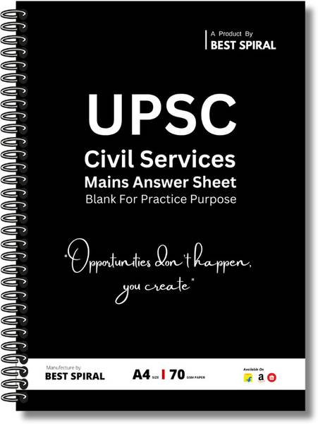 Best Spiral | UPSC Mains Answer Writing Booklet | UPSC Mains Answer ...