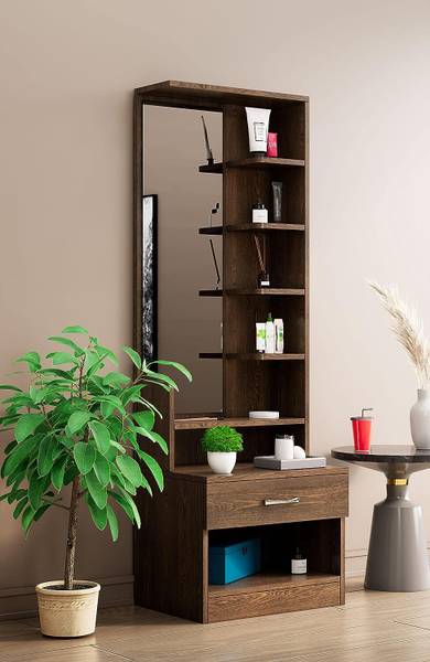 Hexa Red Engineered Wood Dressing Table with Mirror and Shelf Storage ...