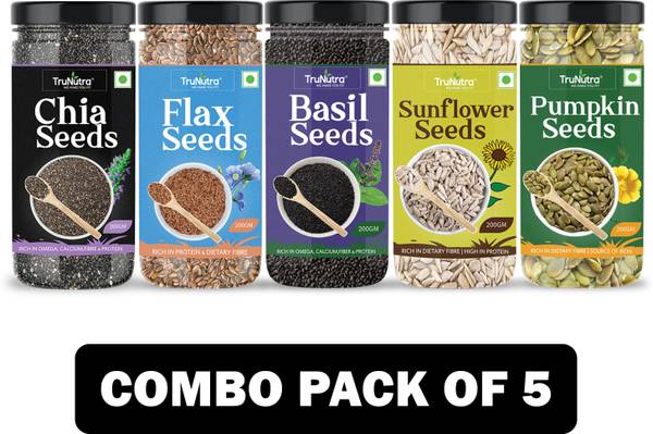 TruNutra Chia Seed Combo With Omega-3 Zinc & Iron Weight Loss & Healthy ...