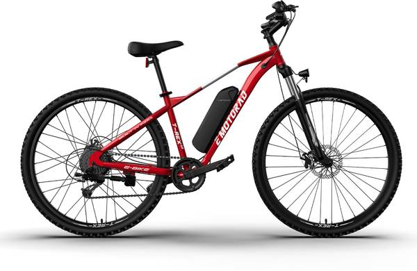EMotorad T-REX AIR Red 29 inches 7 Gear Lithium-ion (Li-ion) Electric ...