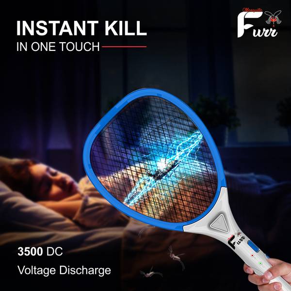 Mosquito Furr Blue High Quality Mosquito Racket Rechargeable Killer Bat ...