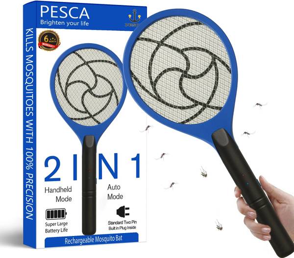 PESCA Large Battery Mosquito Bat with Big Head Racket | High-Power ...