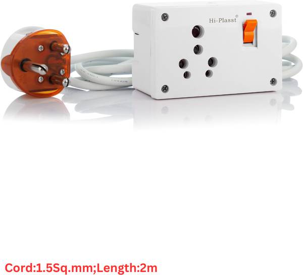 HI-PLASST Extension board with 32A mcb switch &16asocket with 2m length ...