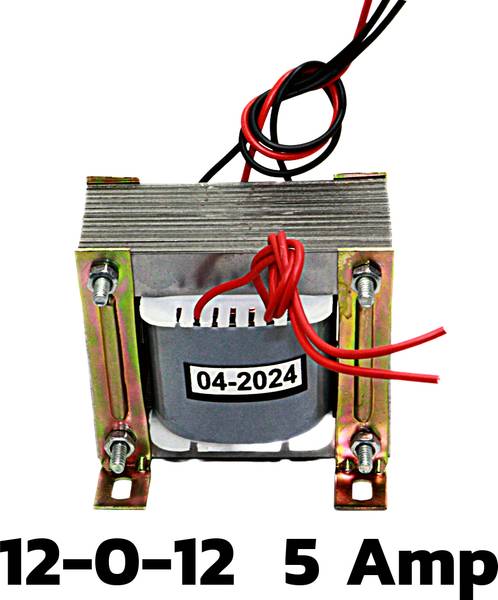 Electronics Crafts Transformer 220V AC to 12-0-12 Current 5Amp step ...