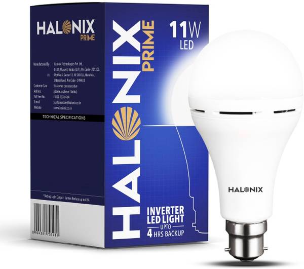 HALONIX 11W Rechargeable Emergency Inverter Bulb 4 hrs Bulb Emergency ...