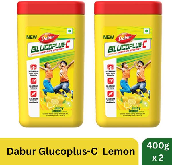 Dabur GlucoPlus-C Instant Energy Glucose Juicy & Tasty (Lemon Powder ...