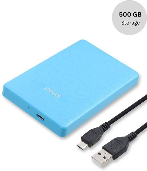 Aykait 500 MB External Hard Disk Drive (HDD) with 500 GB Cloud Storage ...
