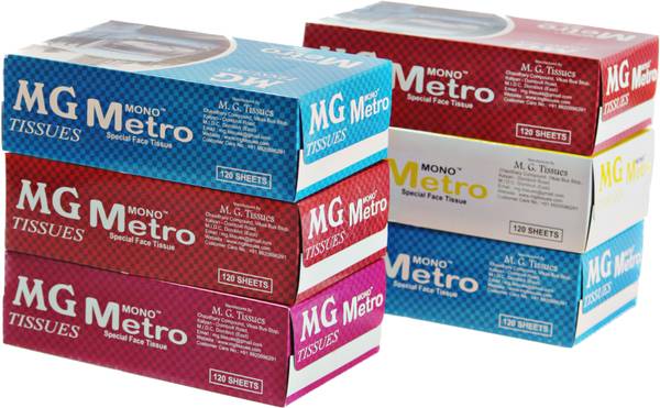 MG Mono metro pack of 6 face tissue papaer 110 sheet per box - Price ...
