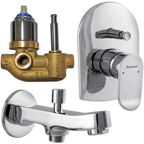 Parryware Alpha Concealed diverter Body With upper Trim with tipton ...