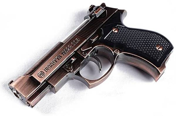 elegantsecret FIRST QUALITY GUN SHAPE Plastic, Steel Gas Lighter ...