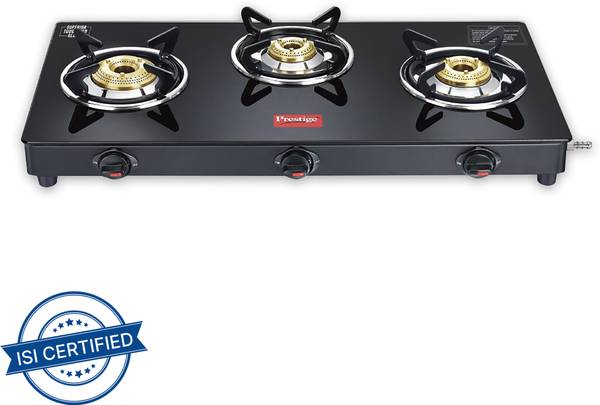 Prestige Marvel Plus GTM 03L Glass Manual Gas Stove (3 Burners) - Price ...
