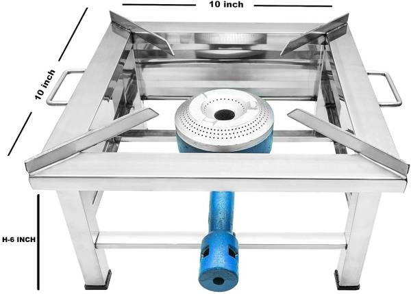APPGEN Single Burner Stainless Steel Square Commercial Gas Stove ...
