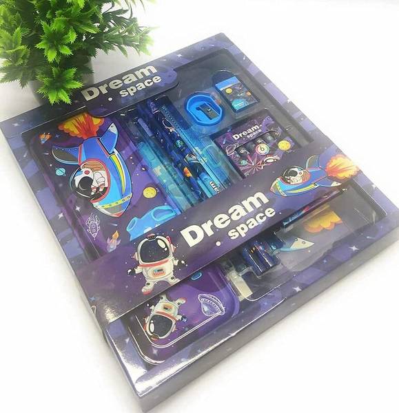 VIKNIK Dream Space Stationery Kit Set For Boy 6 In 1 Cartoon School ...