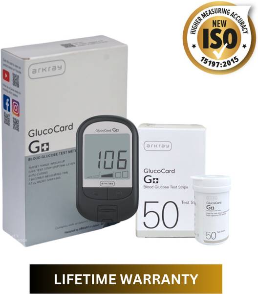 Arkray G+ Blood Glucose Monitor Meter with 50 Test Strips bottlepack ...