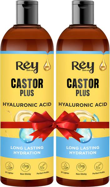 Rey Naturals Premixed Castor Plus Hyaluronic Hair Oil | Long Lasting ...