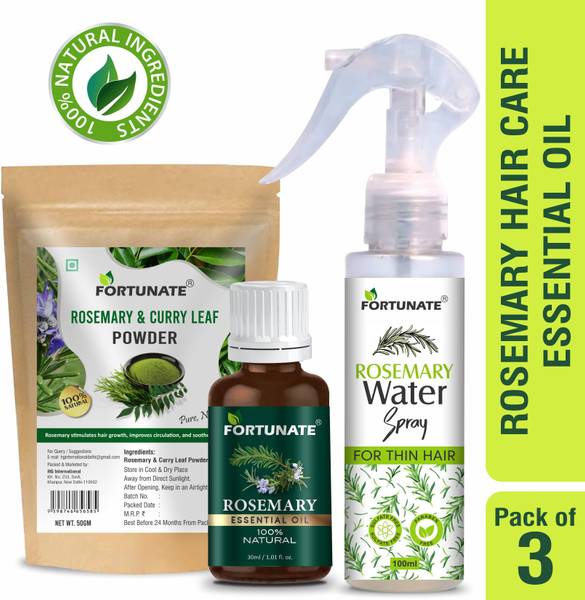 FORTUNATE Rosemary Oil 30ml, Rosemary Water Spray 100ml, Rosemary ...