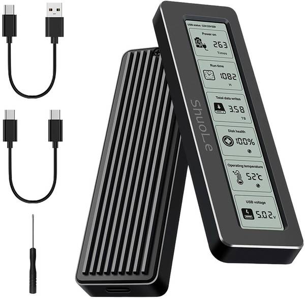 Verilux M2 NVME SSD Enclosure Adapter USB C to NVME PCIe M2 Solid State ...