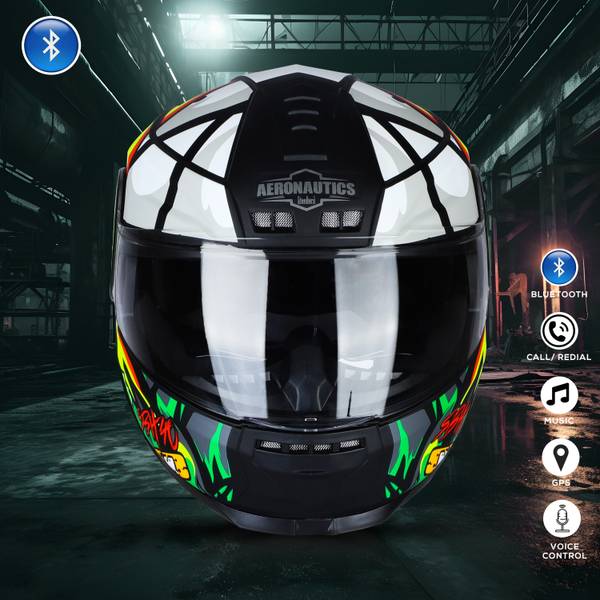 Steelbird Crazy Doe Bluetooth Full Face ISI Certified Helmet for Men ...