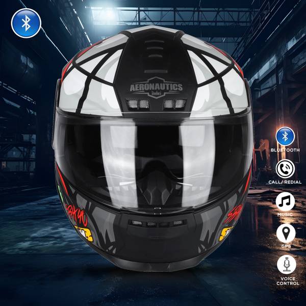 Steelbird Crazy Doe Bluetooth Full Face ISI Certified Helmet for Men ...