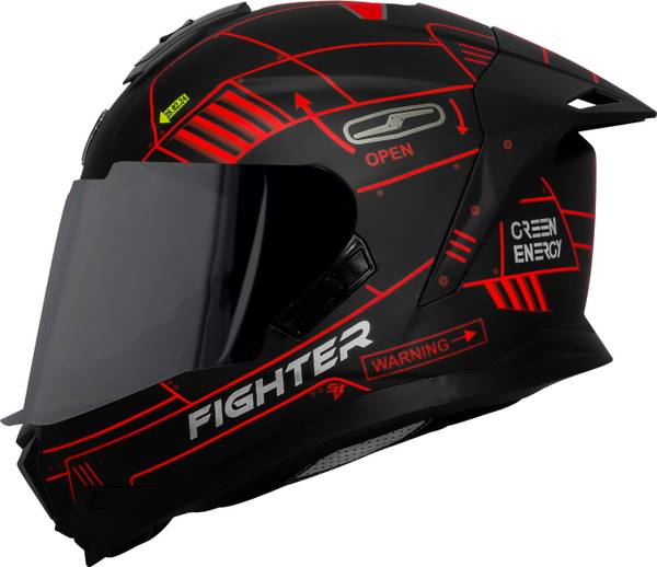 Steelbird SBH-57 Fighter F6 ISI/DOT Certified Full Face Graphic Helmet ...