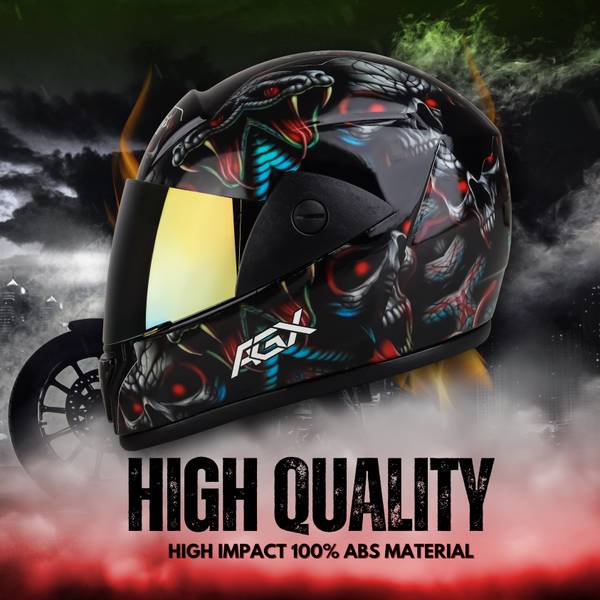 Agx Rado Snake with Anti UV Rainbow Visor ABS Material Unisex Motorbike ...