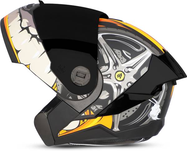 Steelbird SBA-8 Crazy Wheel ISI Certified Flip-Up Helmet for Men and ...