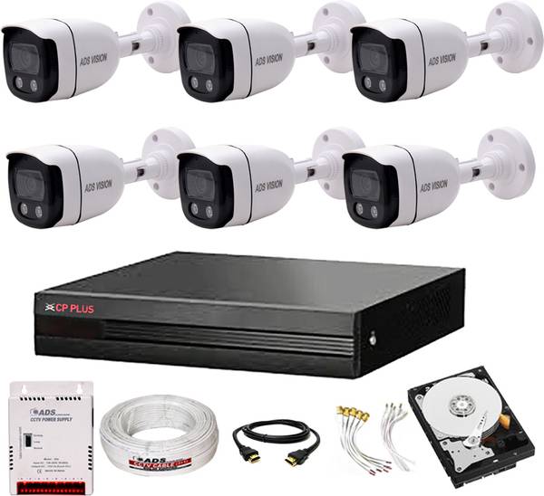 CP PLUS 8CH. Hybrid DVR, 6 BULLET CAMERA COLOUR VIEW NIGHT VISION CAMBO ...