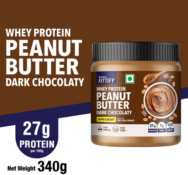 Saffola Fittify Whey Protein Peanut Butter Dark Chocolaty Super Creamy ...